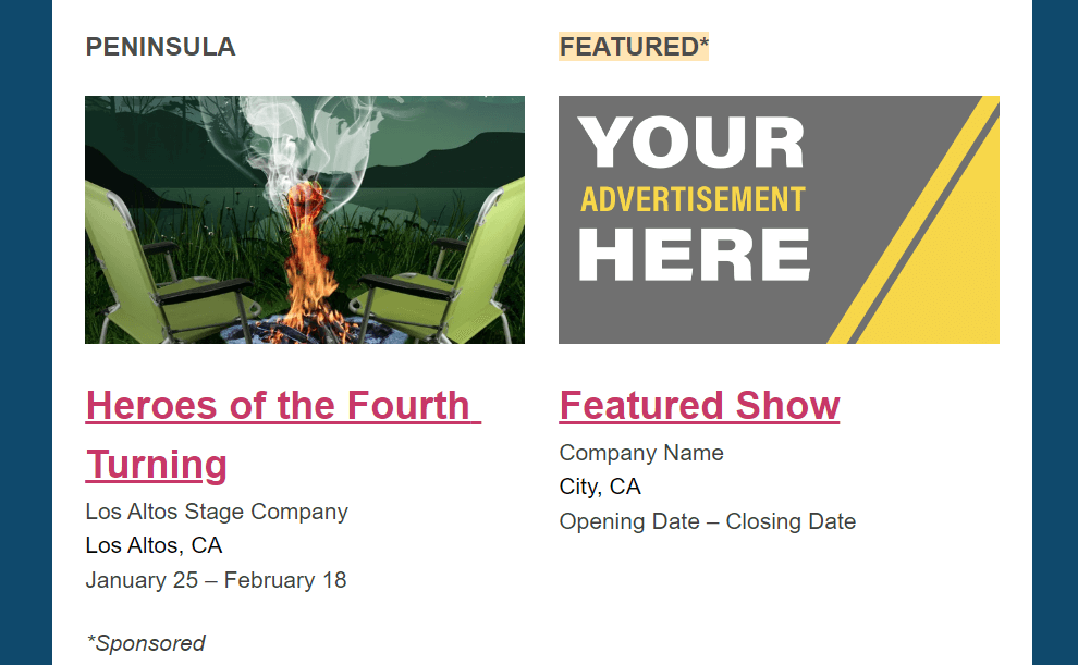 Advertise with Us - Theatre Bay Area